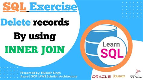 Sql Exercise Delete Records By Using Inner Join Youtube