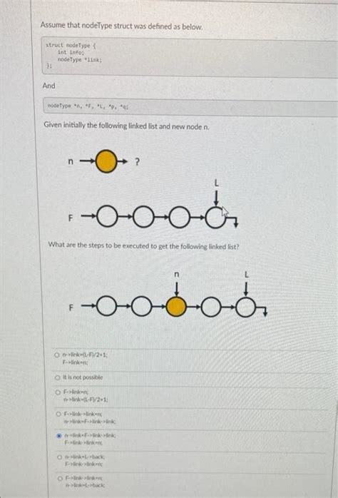 Solved Assume That Nodetype Struct Was Defined As Below
