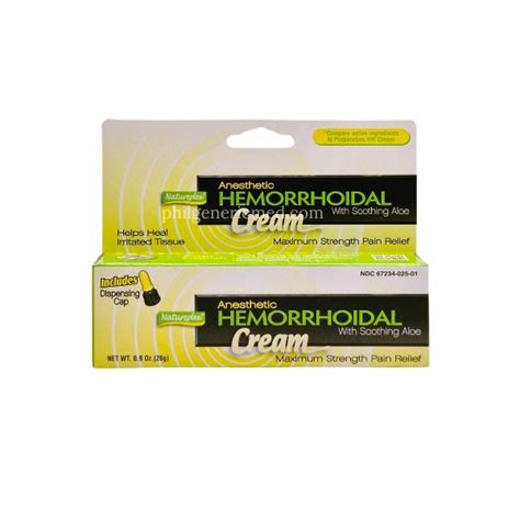 Natureplex Anesthetic Hemorrhoidal Cream With Soothing Aloe 09 Oz