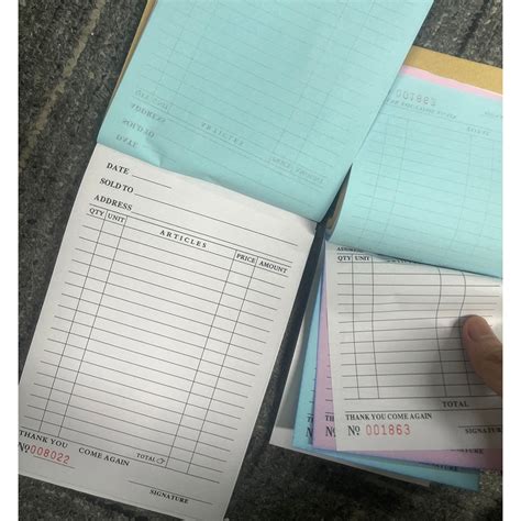 Carbonized Receipt Resibo Sold Business Delivery Note With Carbon Paper