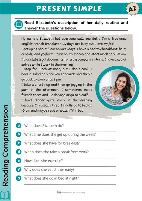 Present Simple Reading Comprehension ️ ️ ️ Ittt