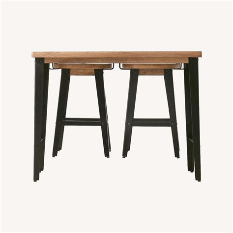 Urban Outfitters Haskall Breakfast Bar With Stools Aptdeco