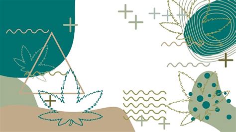 추상적 인 현대 미술 배경 소셜 미디어 이야기 및 추상적 인 컬러 모양과 대마초의 잎에 의한 텍스트 및 이미지 디자인을위한 복사 공간이있는 창조적 인 배경 템플릿을