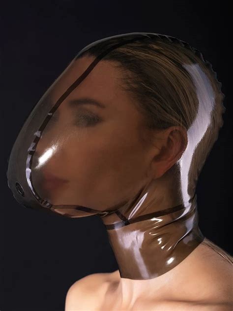 Latex öndunargríma án Rennilás Tíska Latexfatnaður Bretland