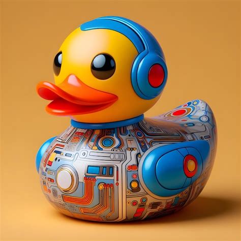 Emo Rubber Duck 3d Render Premium Ai Generated Image