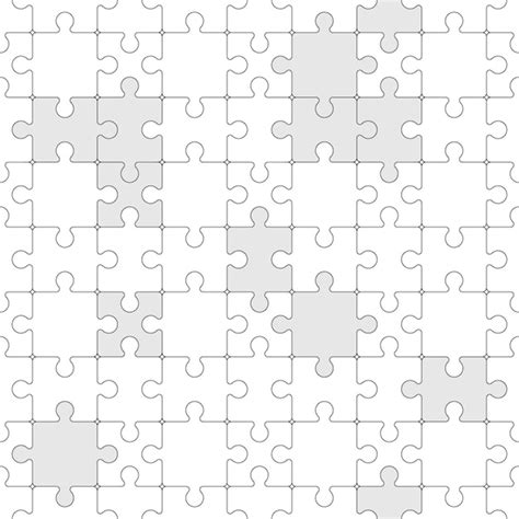 Premium Vector Puzzle Pattern Seamless Print Of Jigsaw Grid With Different Parts Match
