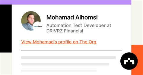 mohamad alhomsi automation test developer at drivrz financial the org