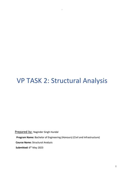 Solution Project Structual Analysis Studypool