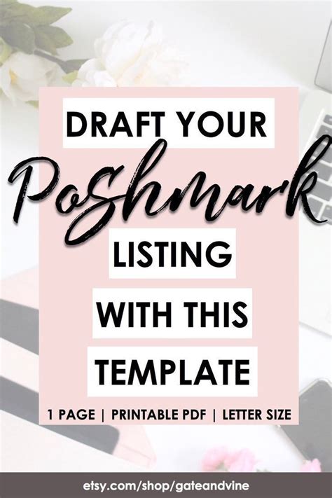 Poshmark Description Template Content Calendar Template