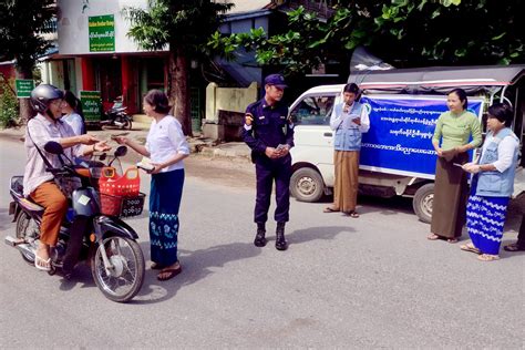 သရက်မြို့၌ ဘေးအန္တရာယ်ဆိုင်ရာစီမံခန့်ခွဲမှု ဦးစီးဌာနမှ သဘာဝဘေး အသိပညာပေးလိုက်လံနှိုးဆော