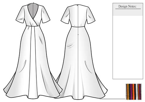 Dress Flat Sketch At Explore Collection Of Dress