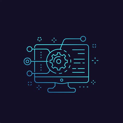 coding software development app integration programming vector icon linear style 2697449