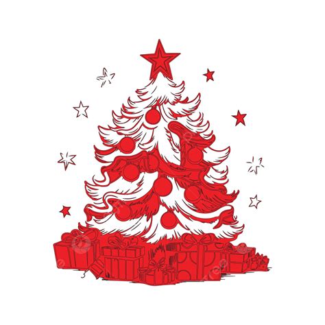 gambar tangan pohon natal vektor gambar tangan pohon natal pohon natal pohon png dan vektor