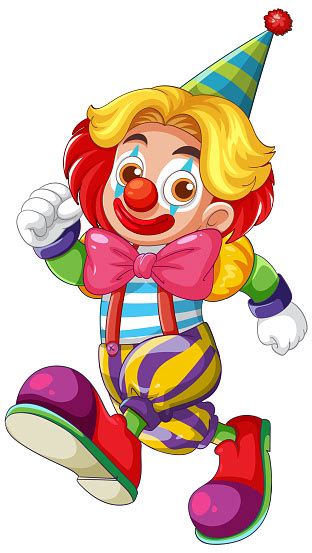 밝은 색상과 역동적인 구성을 가진 쾌활한 광대의 생생한 벡터 일러스트레이션 장난기 넘치는 테마에 이상적 고객 참여에 대한 스톡 벡터 아트 및 기타 이미지 Istock