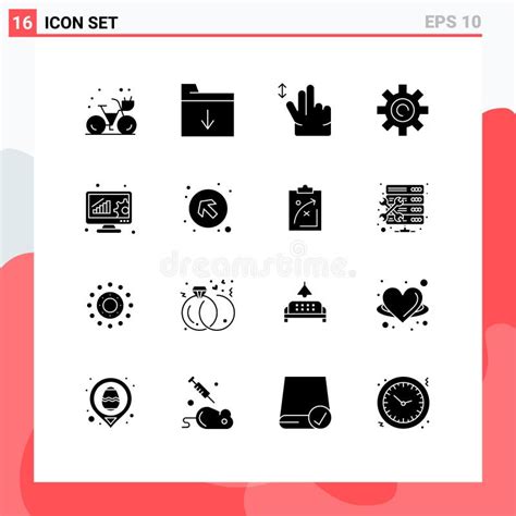 16 Creative Icons Modern Signs And Symbols Of Online Evaluation Data