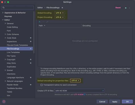 webstorm configuration l e t