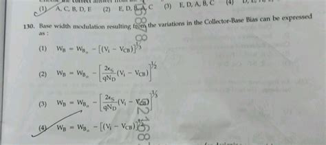 Base Width Modulation Resulting From The StudyX