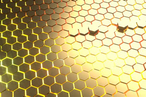 육각형과 추상적 인 배경 미래 지향적 인 기술 벌집 모자이크 3d 렌더 0명에 대한 스톡 사진 및 기타 이미지 0명 3차원