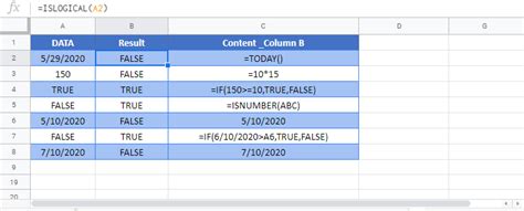 Excel Islogical Function Test If Cell Results In Logical