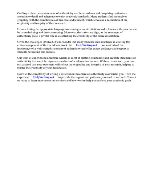 Dissertation Statement Of Authenticity Download Free Pdf Turnitin Mindfulness