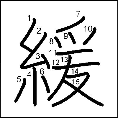 緩の書き順筆順 漢字の書き順ナビ