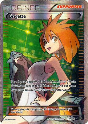 Full Art Brigette Ultra Rare Pokemon Xy Breakthrough Holo Supporter Lp Ebay