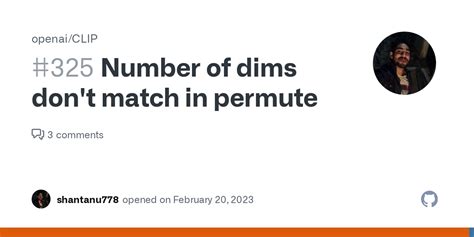 Number Of Dims Don T Match In Permute Issue Openai CLIP GitHub