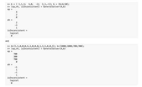 General Solution To Linear Set Of Equations LAB Chegg Com