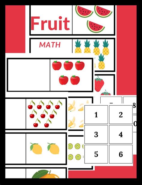 Fruit Math Cards Math Cards Math 8