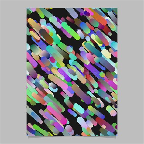 Colorful Abstract Diagonal Gradient Rounded Stripe Pattern Card Background Template Stock Vector