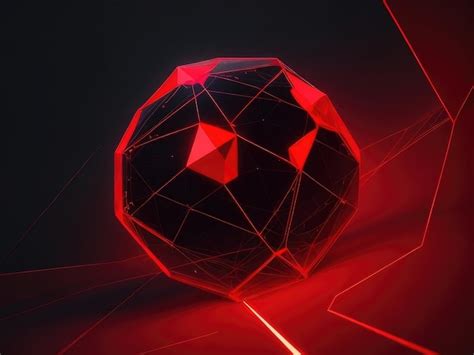 premium ai image a red geometrical earth