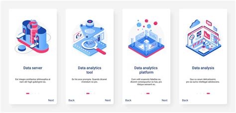 Big Data Analysis Isometric Web Banner Analytics Vector Image