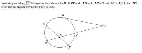 Solved In The Diagram Below BC Is Tangent To The Circle At Chegg Com
