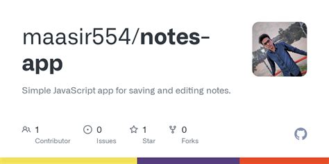 Github Maasir554notes App Simple Javascript App For Saving And Editing Notes
