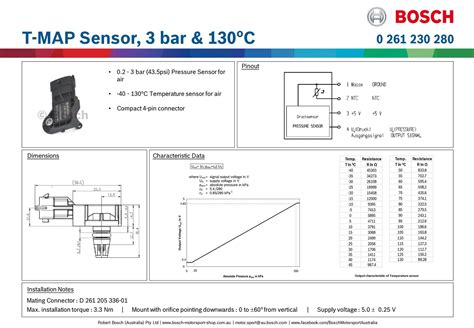 Bosch Tmap Sensor 3 Bar And 130°c Garage 7