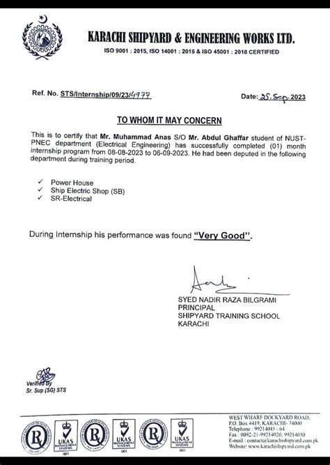 muhammad anas on linkedin internshipexperience engineering karachishipyard