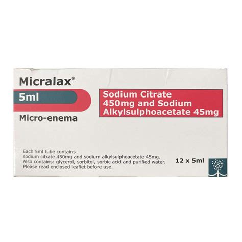 Micralax Micro Enema 5ml Withaid