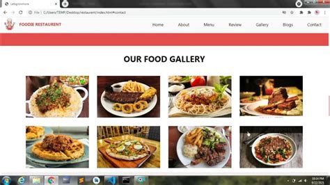 Responsive Restaurent Website Using Html And Css Youtube