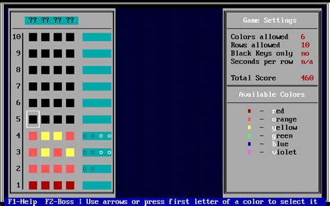 Codebreaker Game At DOSGames Com