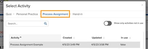 Process Assignments Acrobatiq