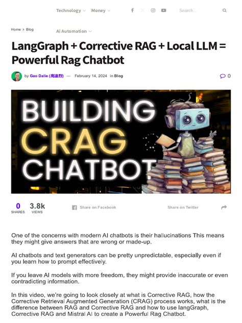 langgraph corrective rag local llm powerful rag chatbot 2024 pdf