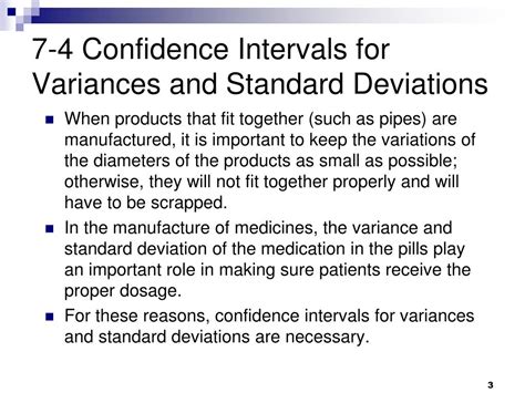 Ppt 74 Confidence Intervals For Variance And Standard Deviation