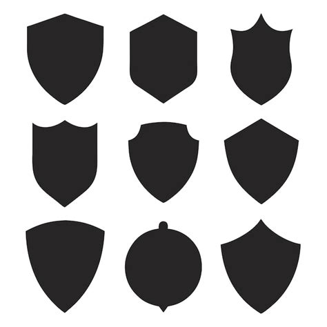 A Collection Of Different Types Of Shields Premium Ai Generated Vector