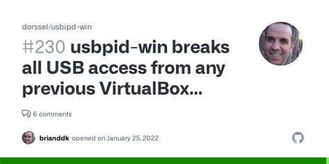 Usbpid Win Breaks All Usb Access From Any Previous Virtualbox Install Issue Dorssel