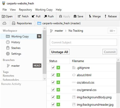 starting with an unversioned project learn git ebook gui edition