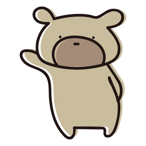 ご案内するゆるいくまの無料 フリー イラスト かわいい手描きの無料素材てがきっず保育園小学校介護施設にぴったりのフリー素材イラスト
