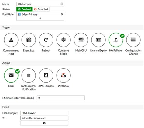 Technical Tip Creating The Automation Stitches Fortinet Community