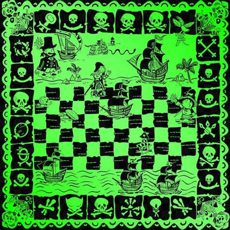 Premium Psd Cnc Board Game Ink Art With Pirate And Treasure Motifs