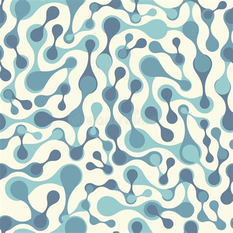 Seamless Pattern With Molecular Structure Abstract Molecules In Flat Style Stock Vector