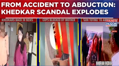 Navi Mumbai Accident Turns Ugly Pooja Khedkars Father Dilip Khedkar